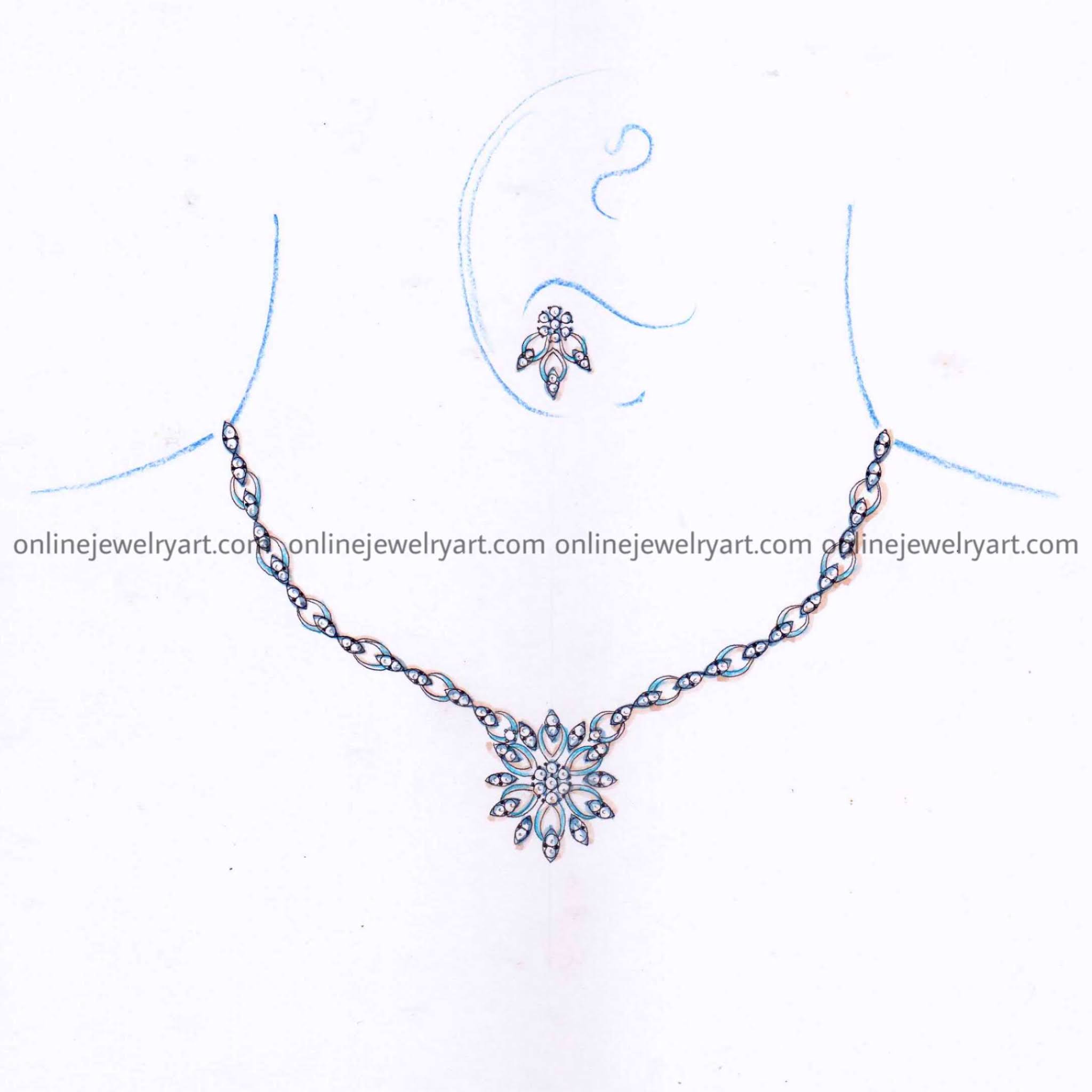Small Diamond Necklace Design | 30+ Diamond Necklace For Girl ...