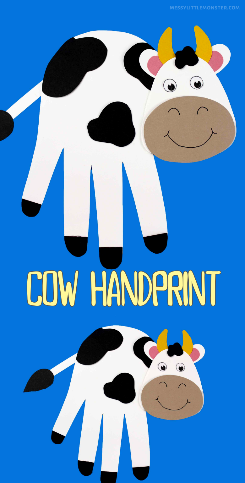 Handprint Cow Craft - Messy Little Monster