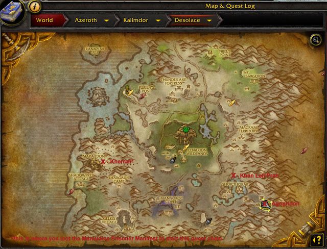 My Noob Notebook: Desolace Centaur Clan Rep Bug!