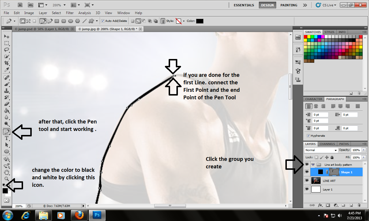 Adobe Photoshop Line Art Tutorial