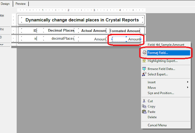Dynamically change decimal places in Crystal Reports ~ Programming Trends Dynamically change decimal places in Crystal Reports ~ Programming Trends