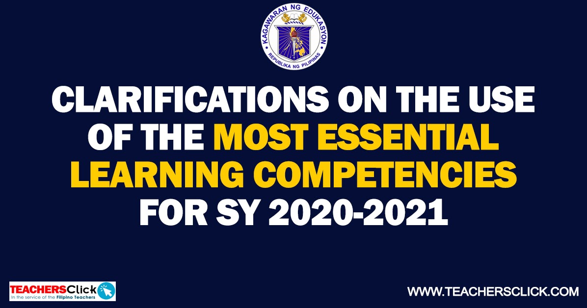 Clarifications on the Use of the Most Essential Learning Competencies ...