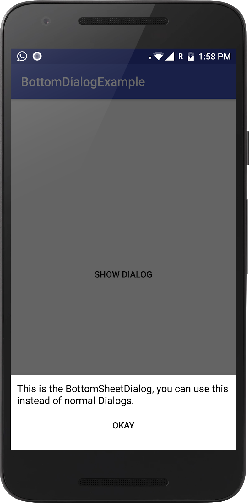 Android Simple Example Of Using Bottomsheetdialog In Android Kotlin Images