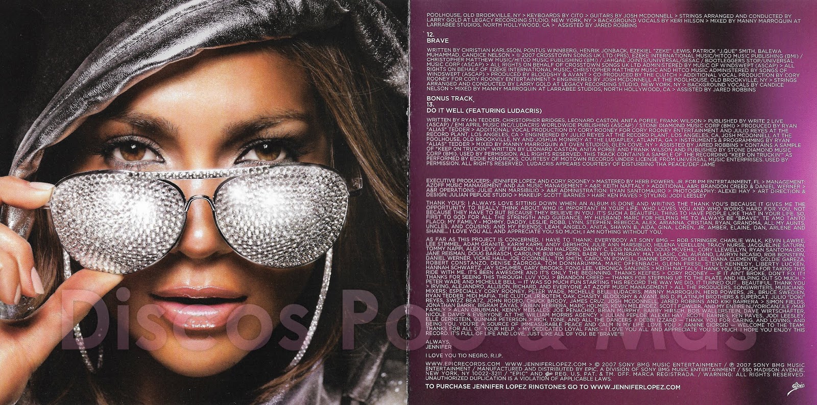 Discos Pop & Mas: Jennifer Lopez - Brave