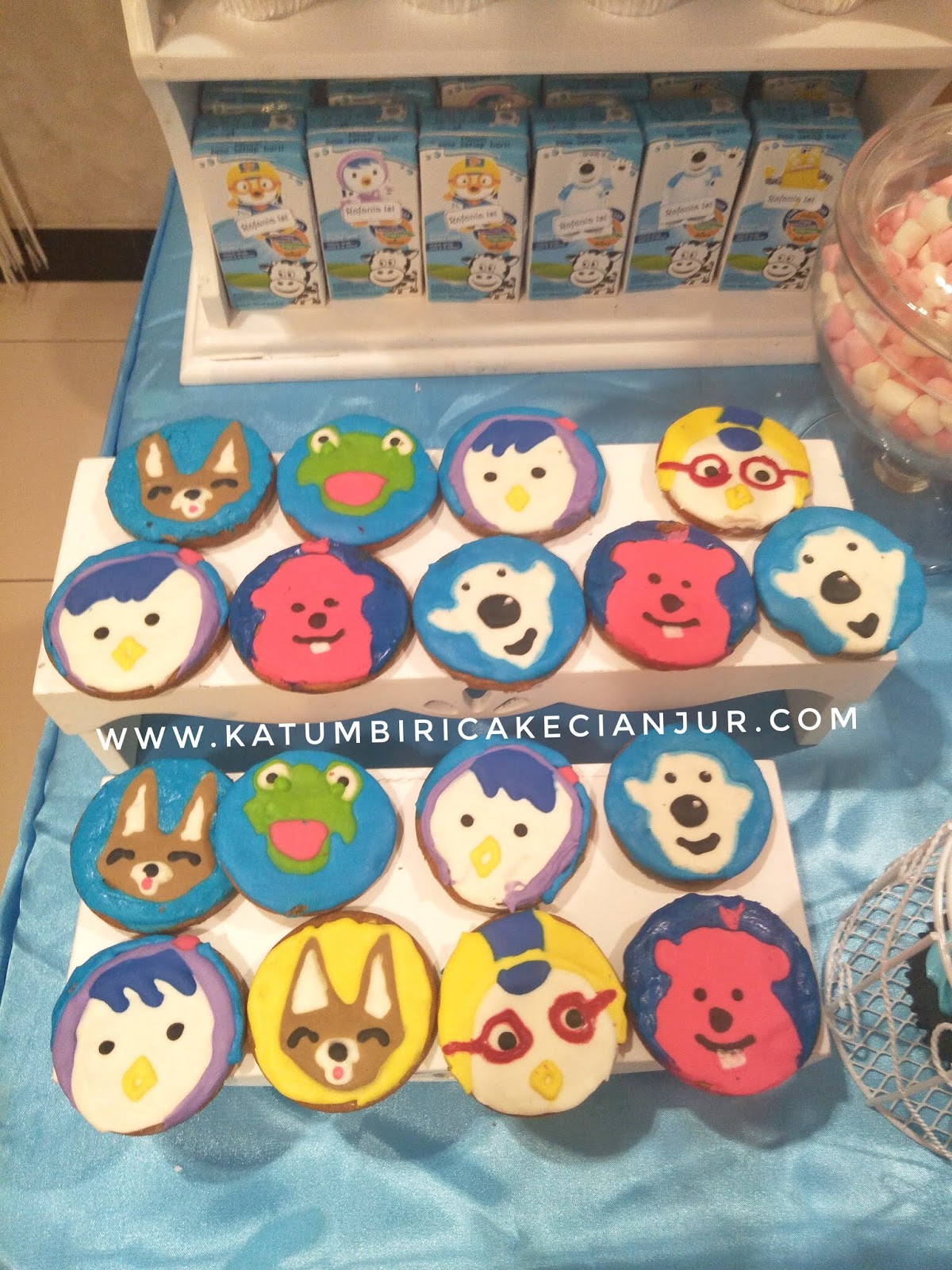 Dessert Table Tema Pororo di cianjur - Katumbiri Custom Cake Cianjur