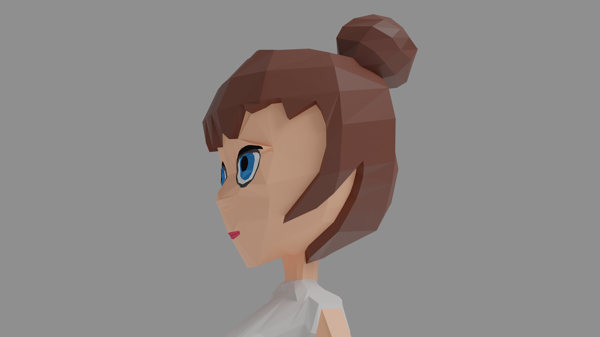 Low Poly Anime Girl Part VII Screen Shot