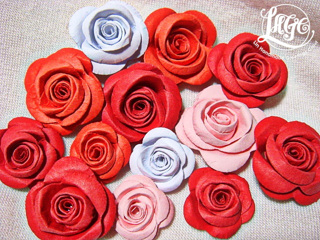 AZLINA ABDUL: Embossed mini rolled roses tutorial
