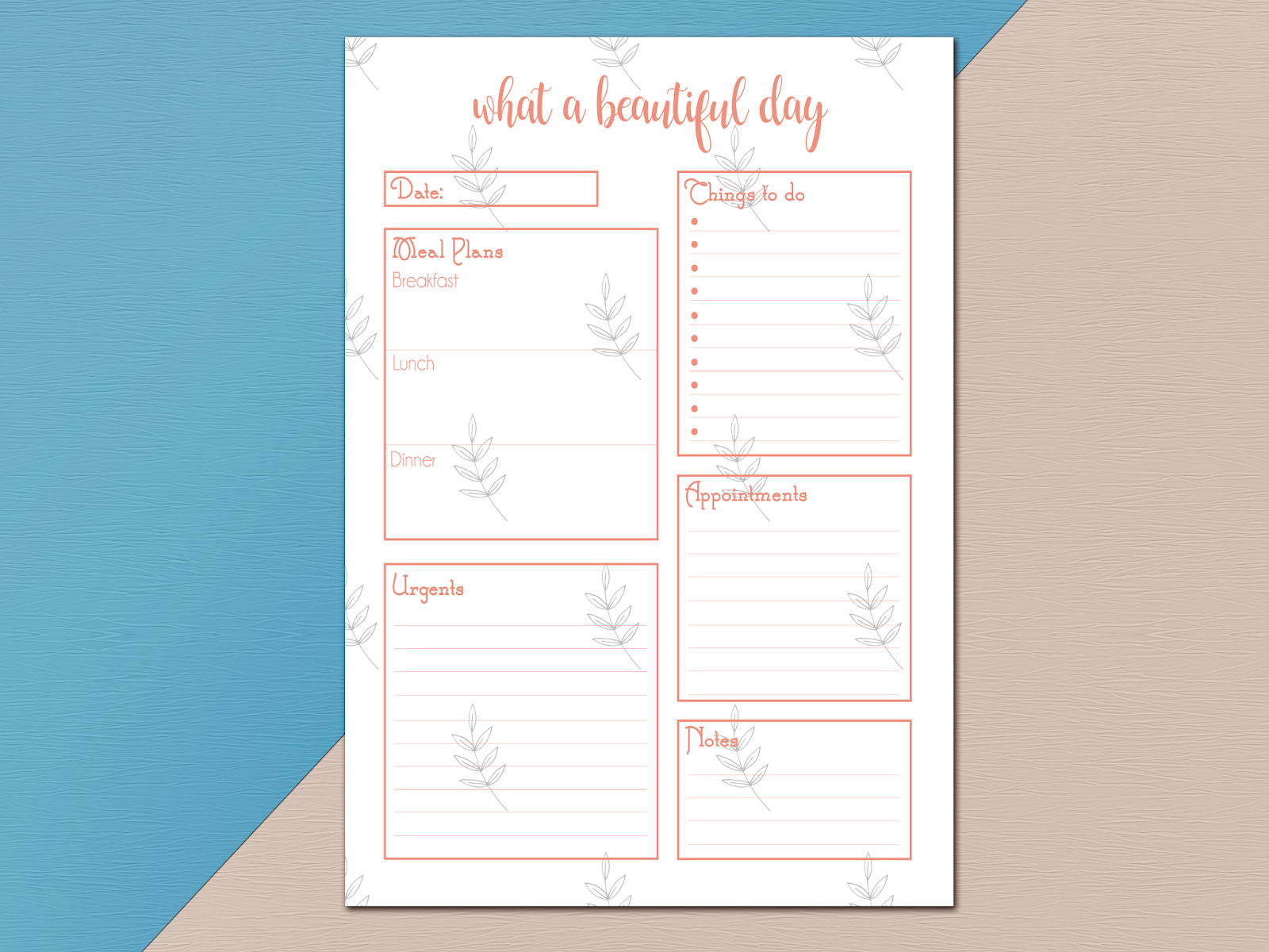 Printable Rose Pink Daily Planner (A5 Size:5.8 x 8.3 inches) : $0.00 ...