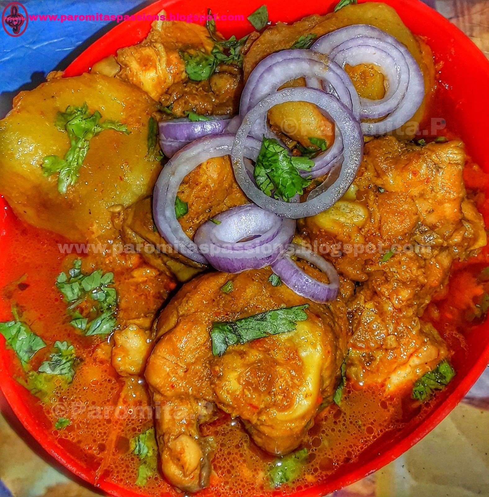 Mangsher Jhol | Chicken Curry with Potato - Paromita's Passions