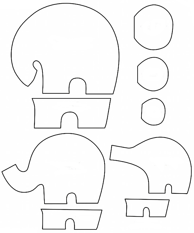 MENTŐÖTLET - kreáció, újrahasznosítás: Elefánt szabásmintával