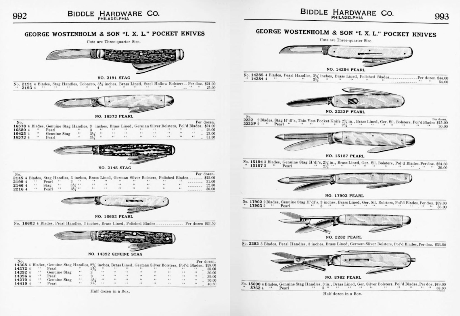 Vintage Outdoors: George Wostenholm and Sons IXL Pocket Knife Models of ...