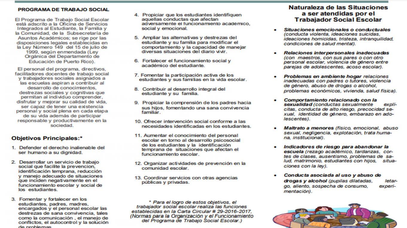 PROGRAMA TRABAJADOR SOCIAL MANUEL RAMOS HERNÁNDEZ: DIVULGACIÓN DEL PROGRAMA