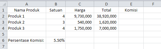 Cara Menerapkan Acuan Sel Absolut dalam Rumus Excel