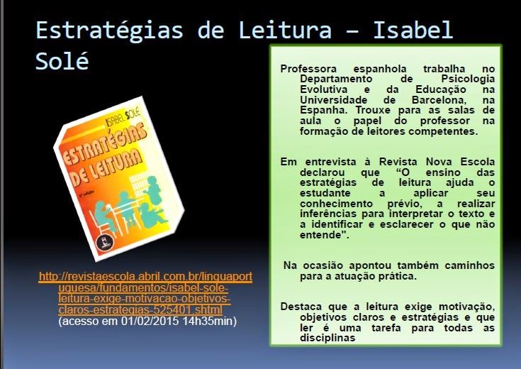 Resumo do livro Isabel Solé - Estratégias de Leitura