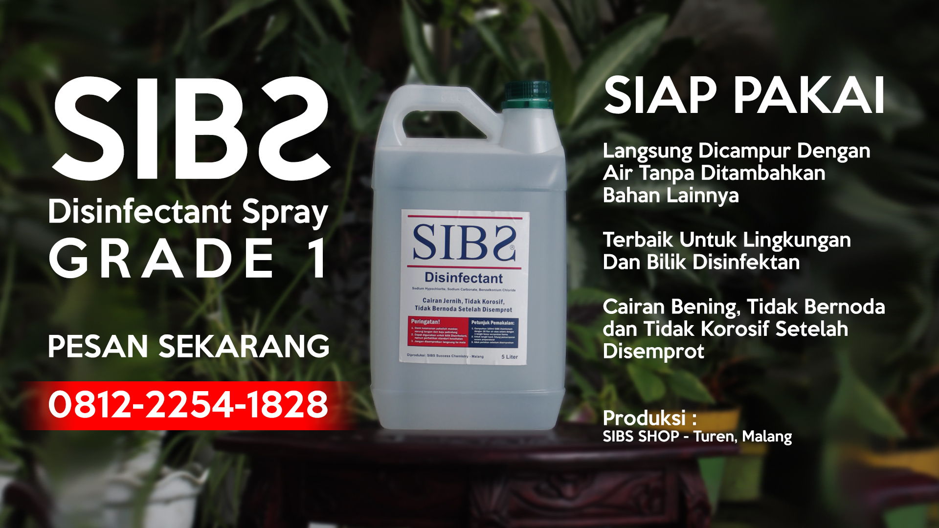 SIBS SHOP MALANG: Disinfektan Semprot Untuk Lingkungan dan Bilik ...