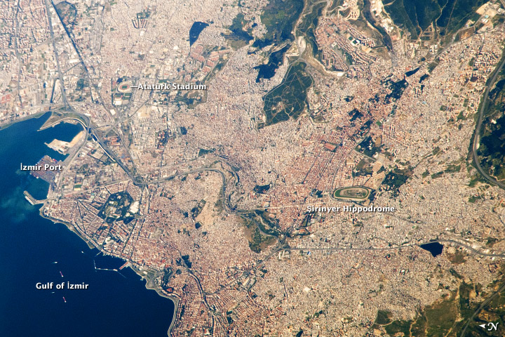 solitary dog sculptor: NASA: Turkey - İzmir - Satellite view - Vista ...