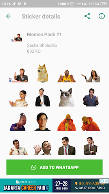 Aplikasi Kumpulan Stiker WA Meme WhatsApp Lucu | CatatanDroid