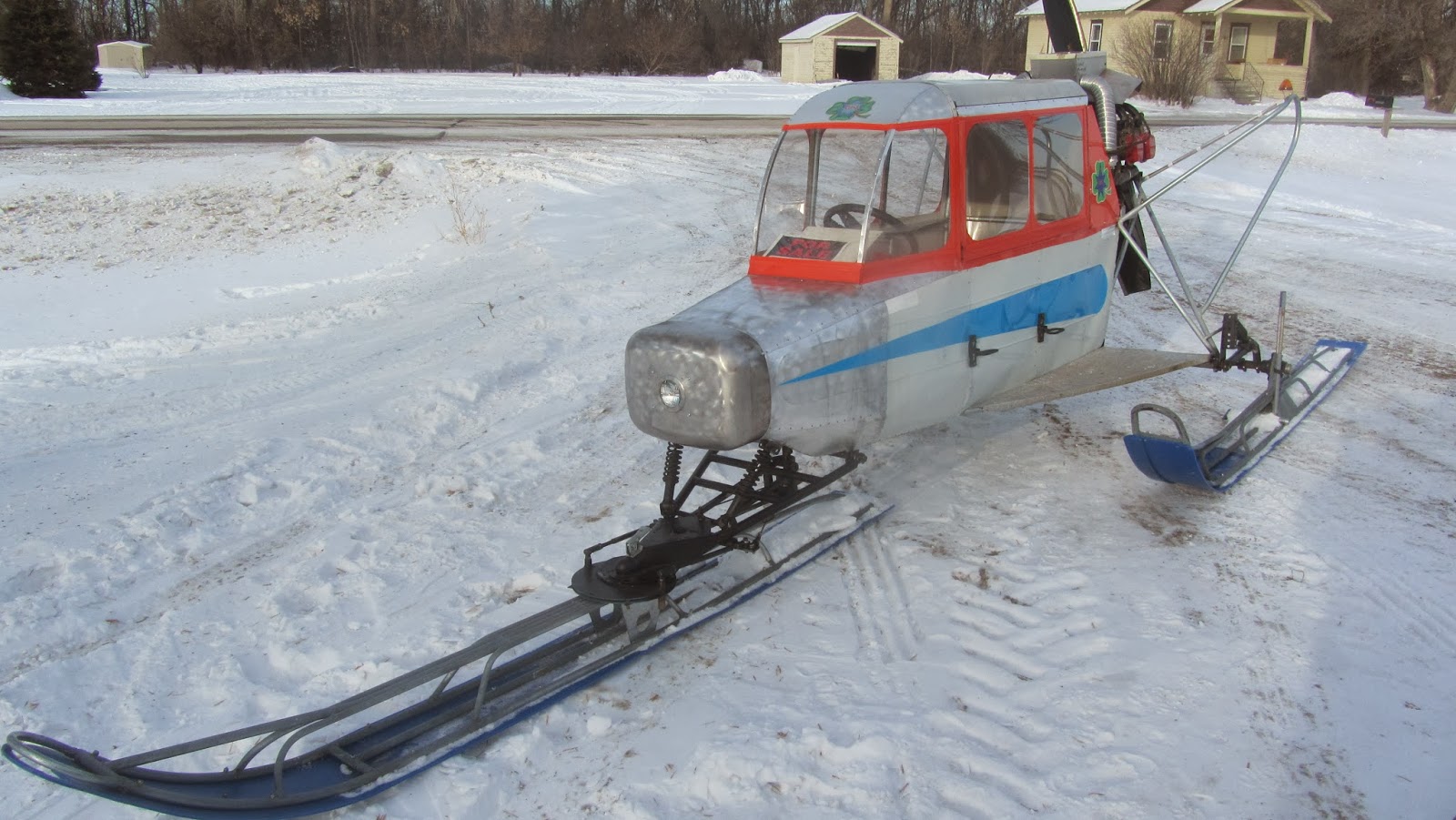 these are some pictures of the snowplane I am finishing up this winter.