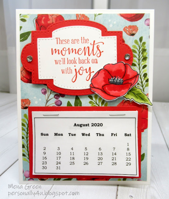 Personally Yours: Stand Up Desk Calendar... Peaceful Poppies Designer ...