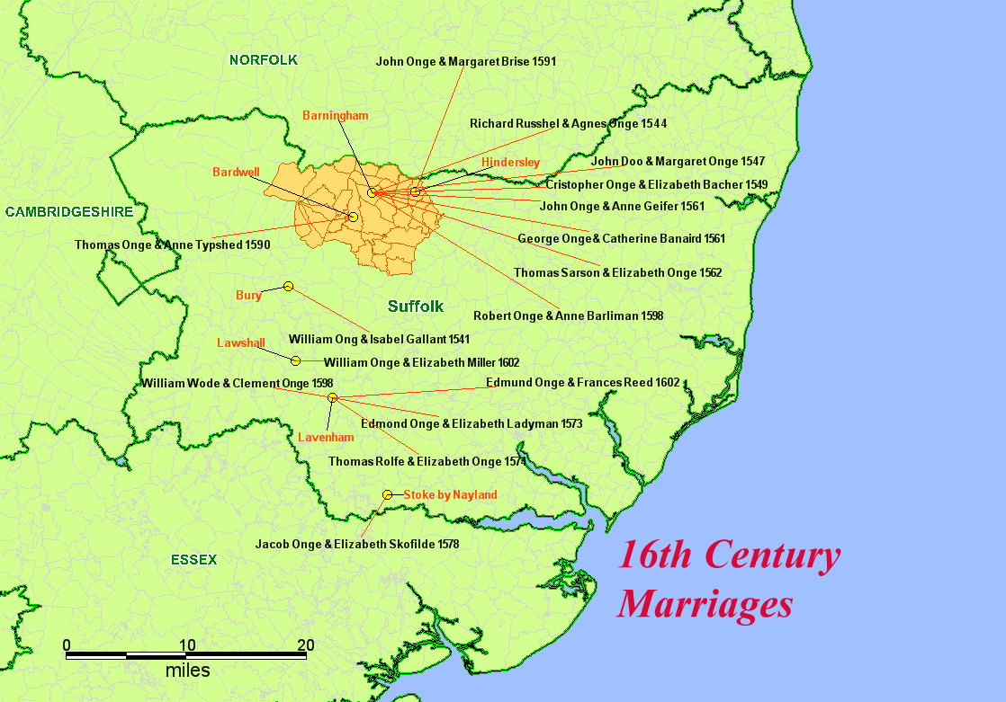 Ong Family History: Maps of Ong Family Records in England