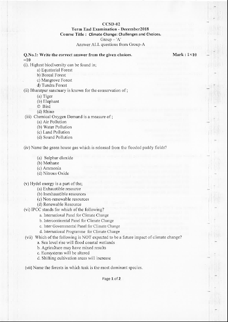 OSPU CCSD Climate Change: Challenges and Choices. dec 2018 Question ...