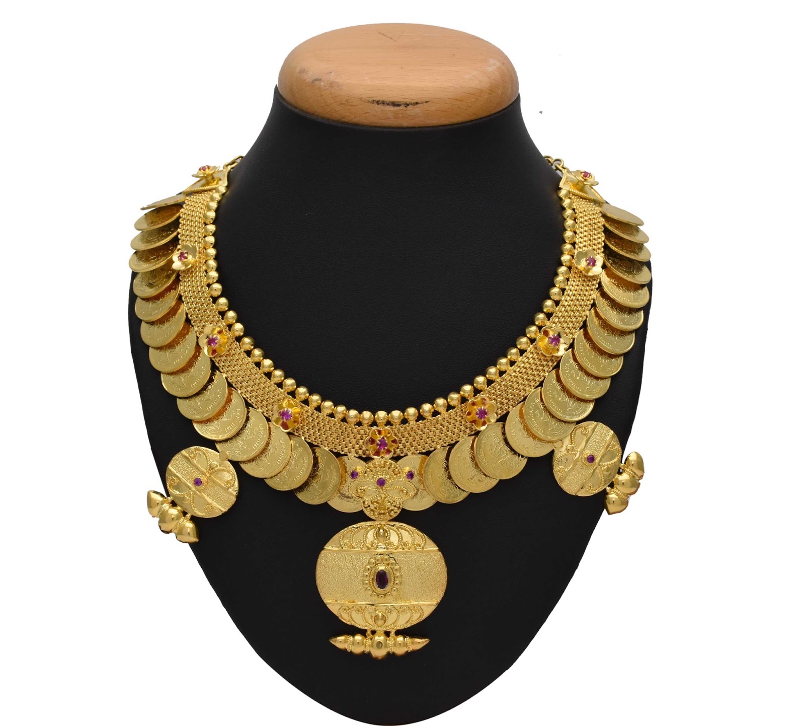 Buy Traditional Lakshmi Coin Bridal Necklace online|Kollamsupreme