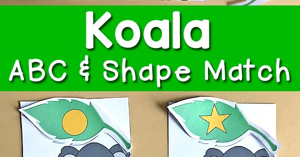 Koala Alphabet & Shape Matching | Totschooling - Toddler, Preschool ...