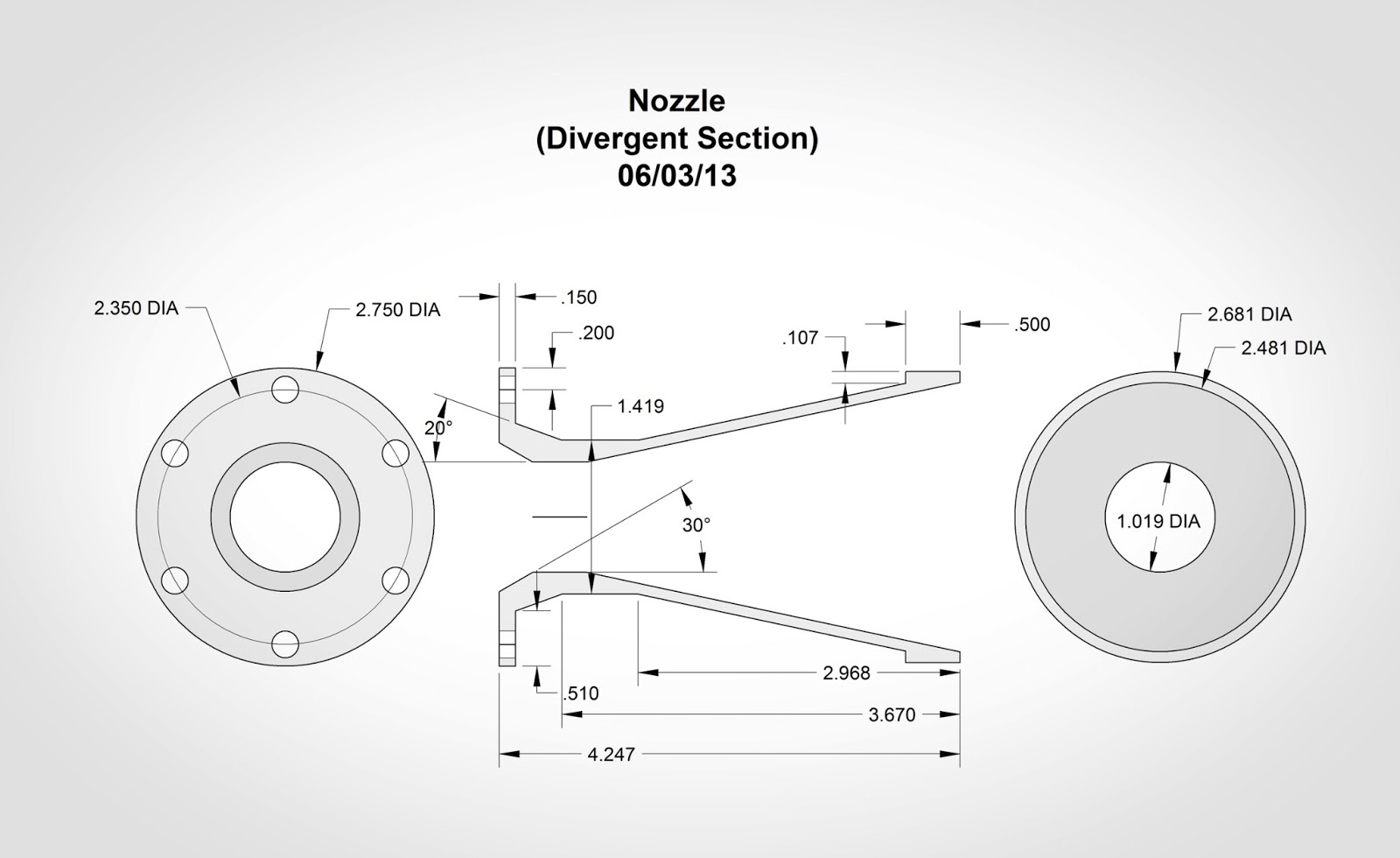 Randy's Rocketry: TR-1 UPDATED NOZZLE DRAWING