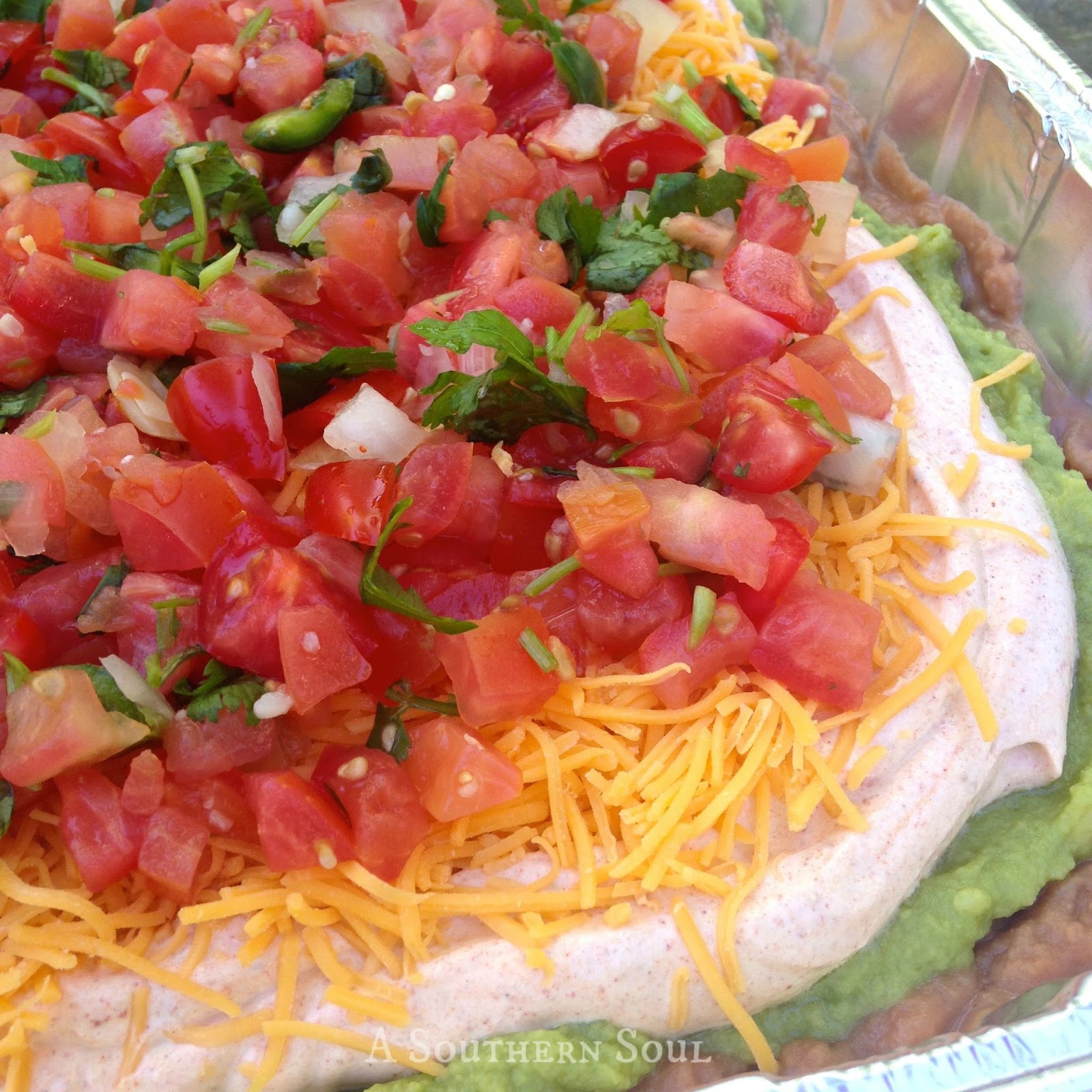 Layered Mexican Dip with Pico de Gallo