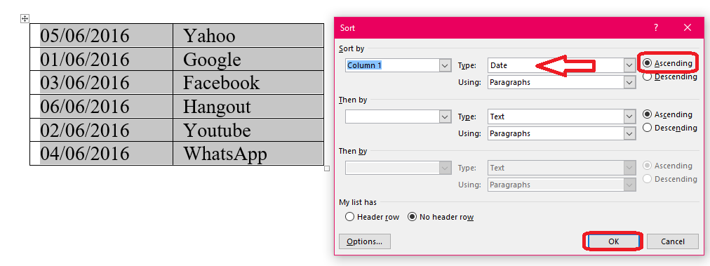 Learn New Things How To Sort Number And Date In MS Word Ascending Descending learn-new-things-how-to-sort-number-and-date-in-ms-word-ascending-descending