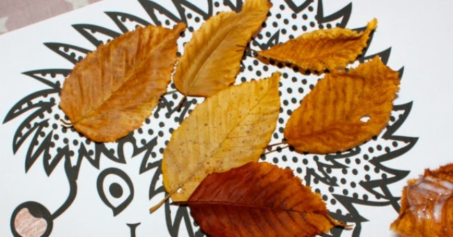 Leaf Hedgehog Craft and Template - Messy Little Monster