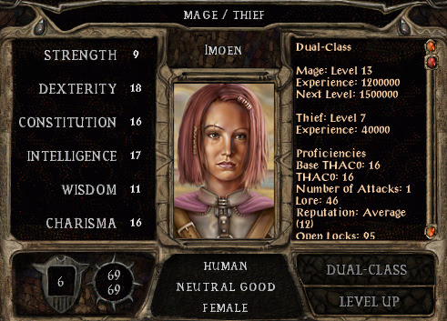 Best cRPGs: Imoen, Baldur's Gate 2 BG2 Companion