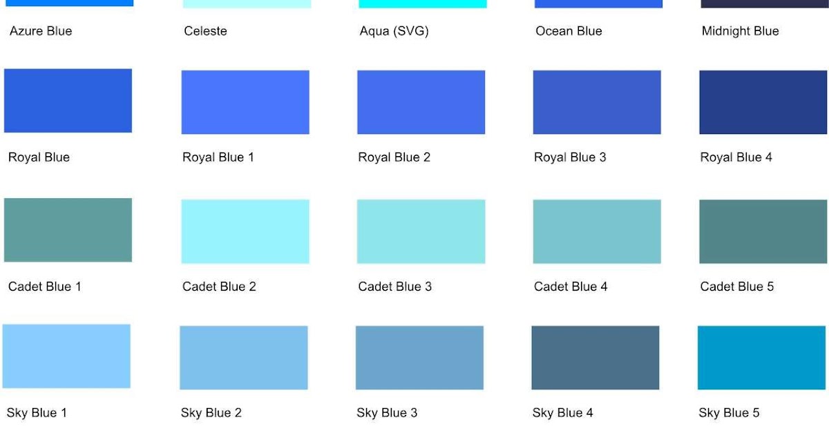 Types Of Blues Colors - Unique House