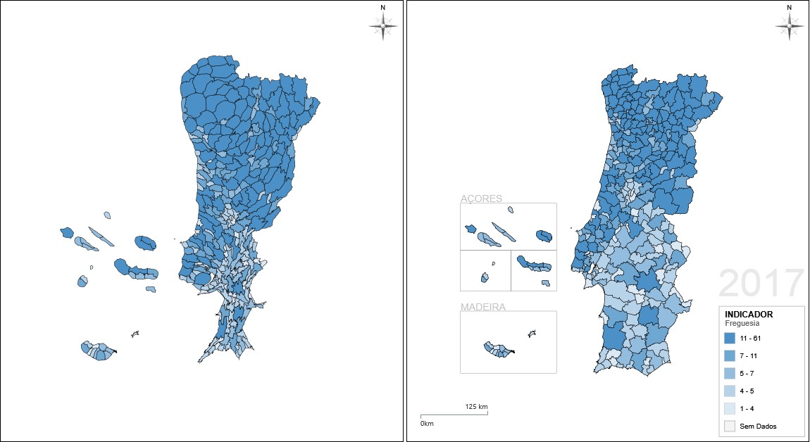 Freguesias em 2017 _Pordata | Geografia, Sociedade e Natureza