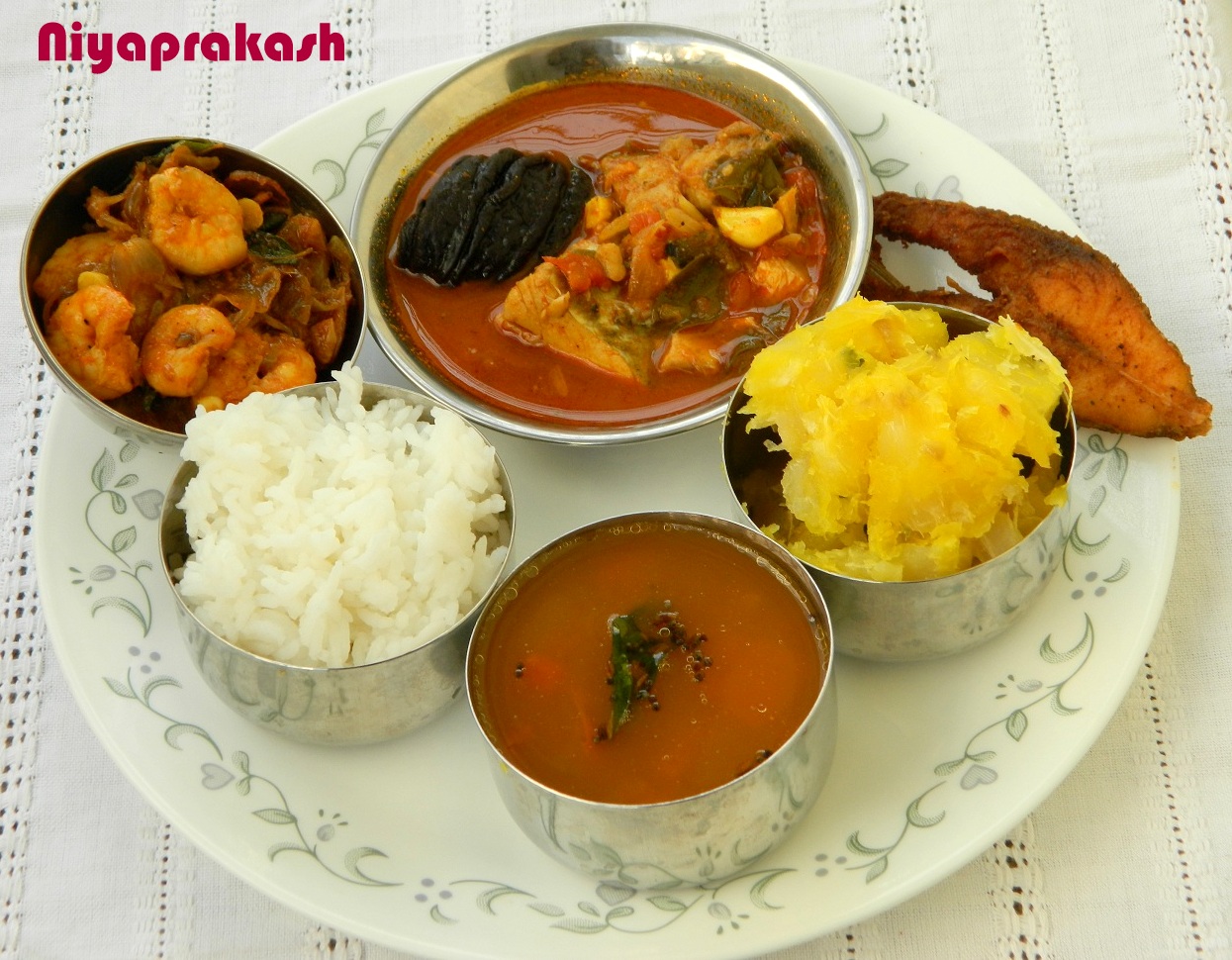 Niya's World: Photo & Recipe links of Homemade Seafood Thali