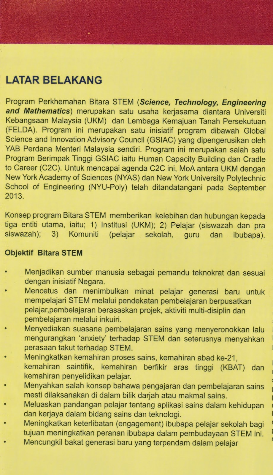 TROLAK SELATAN: PERKHEMAHAN BITARA STEM UKM-FELDA 2014