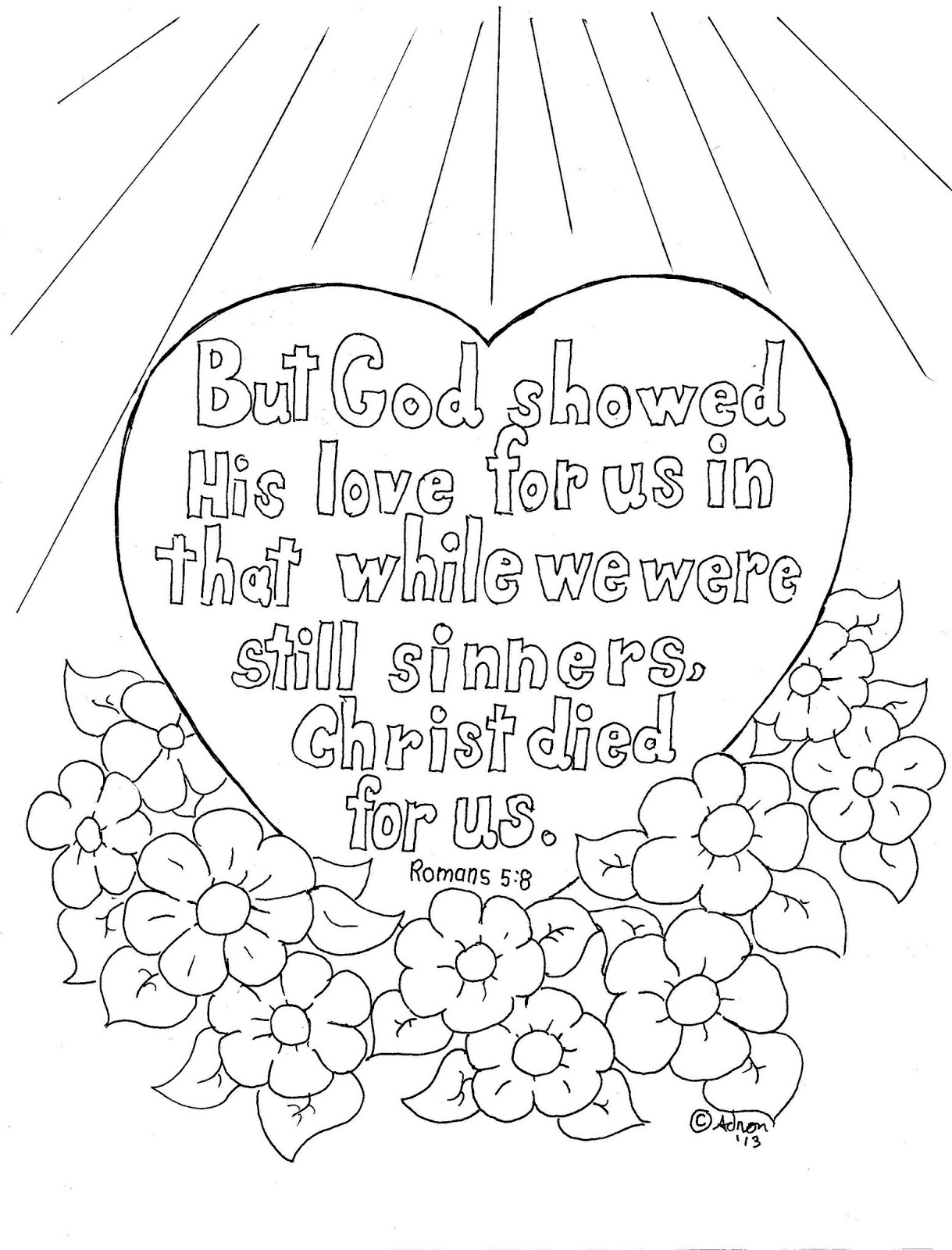 Romans 10 9 Coloring Sheet Coloring Pages