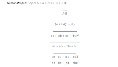 Propriedades do conjugado e do módulo de números complexos