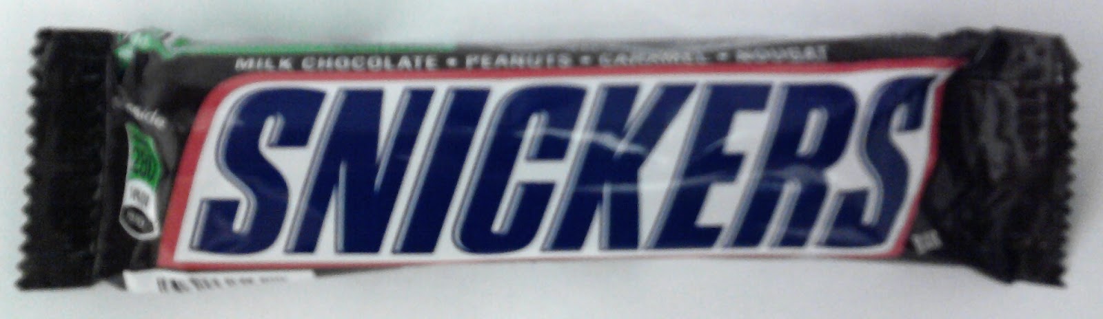 Persuasive mark: Green is for NO! Snickers' nutrition labels