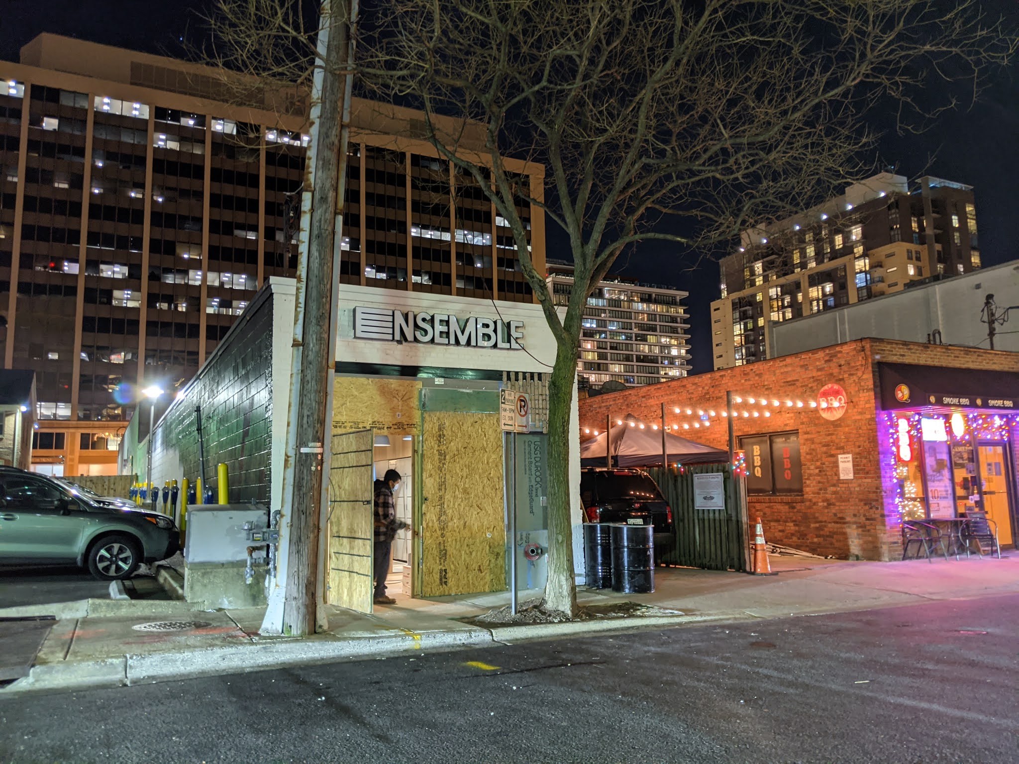 Robert Dyer @ Bethesda Row: Ensemble sign installed in Bethesda