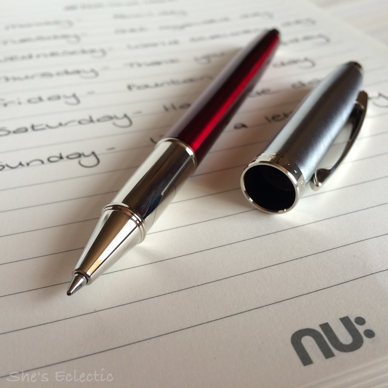 She's Eclectic: Signature Saturday - Sheaffer 100 rollerball pen review