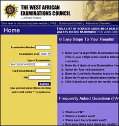 WAEC RESULT / WAEC Registration for May/June and Nov/Dec GCE exams form