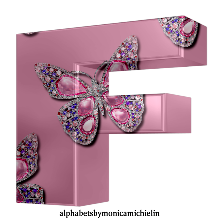 Monica Michielin Alphabets: SOFT PINK BUTTERFLIES ALPHABET PNG, NUMBERS ...