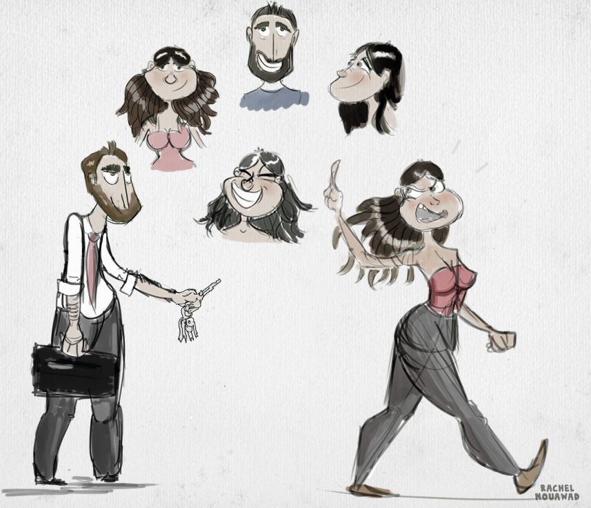 Rachel Mouawad: Character Design for Comic.
