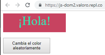 Alto Código: Cambiar color usando el DOM en JavaScript