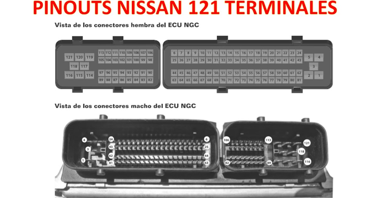 PINOUTS COMPUTADORA NISSAN 121 TERMINALES-NISSAN URVAN,NISSAN ROUGUE ...