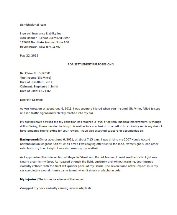 Insurance Demand Letter Template ~ Resume Letter