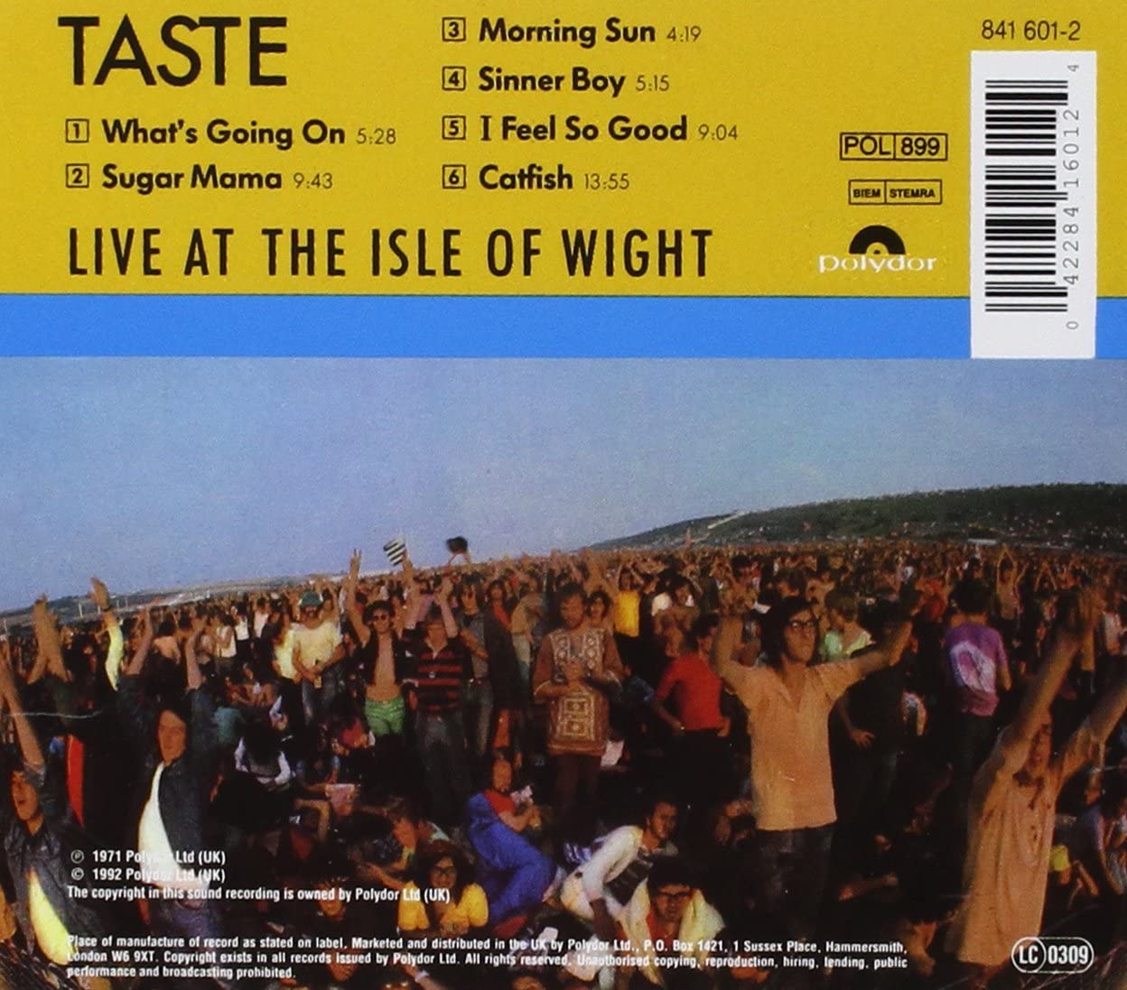 Classic Rock Covers Database: Taste - Live at the Isle of Wight (1971)