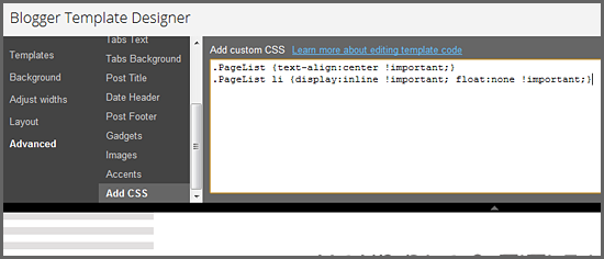 The Best Blog Recipes: Blogging 101: How to Center Your Page Tabs in ...