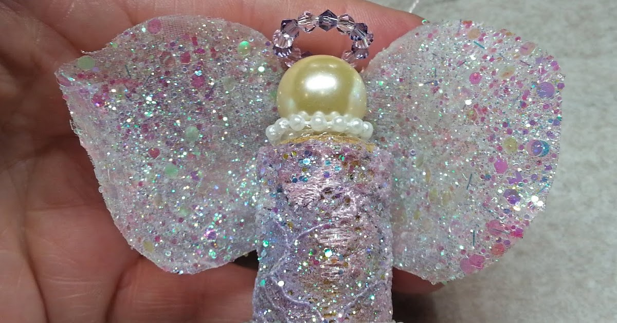 HappyBird's Glitter Nest: DIY~ Gorgeous Sparkling Angel Ornament With ...